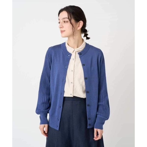 【NEW】ジャンニ・ロ・ジュディチェ（GIANNI LO GIUDICE）/ウール混リブニットカーディガン