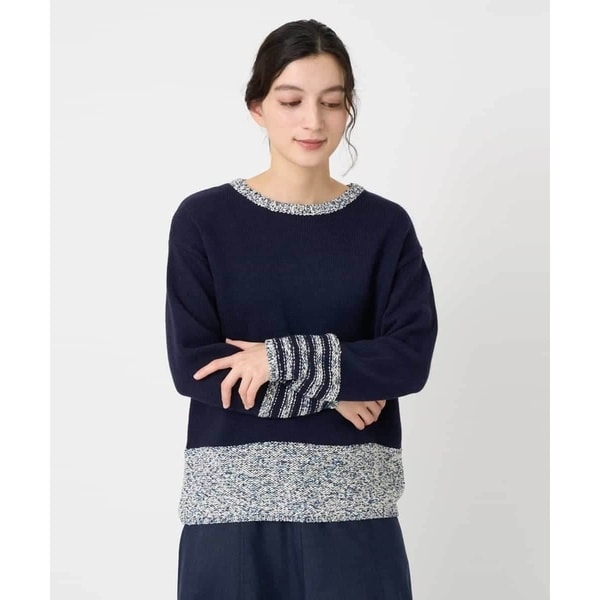 【NEW】ジャンニ・ロ・ジュディチェ（GIANNI LO GIUDICE）/カスリパネルボーダーニット