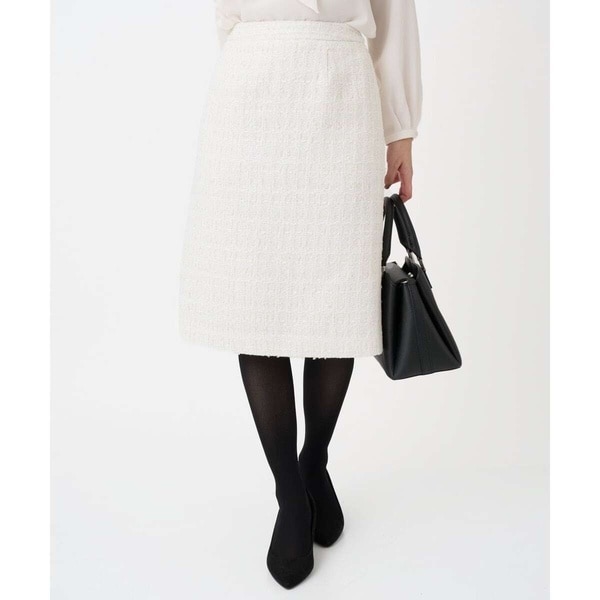 【NEW】MK ミッシェルクラン（MK MICHEL  ）/【小さいサイズ】ファンシーツイードスカート/セットアップ対応/洗える