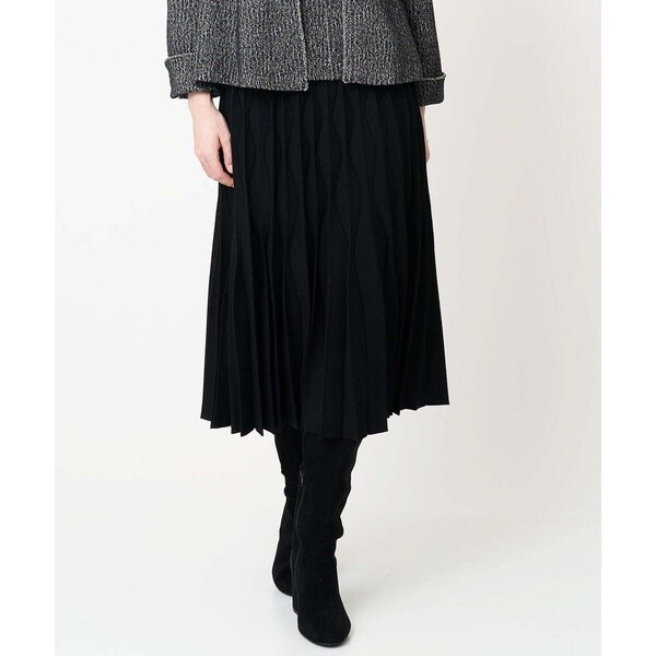 【NEW】クリスチャンオジャール（christianaujard）/ウエーブニットプリーツスカート