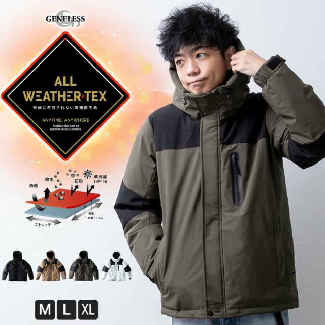 ジェネレス（geneless）/中綿 ダウン ジャケット メンズ 冬 アウター ファイバーダウン 防寒 防風 撥水 暖かい 秋冬