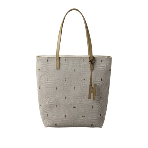 ヒロフ（HIROFU）/【ジータ】ジャガード レザーコンビ トートバッグ L本革 A4サイズ（商品番号：P25−39519）