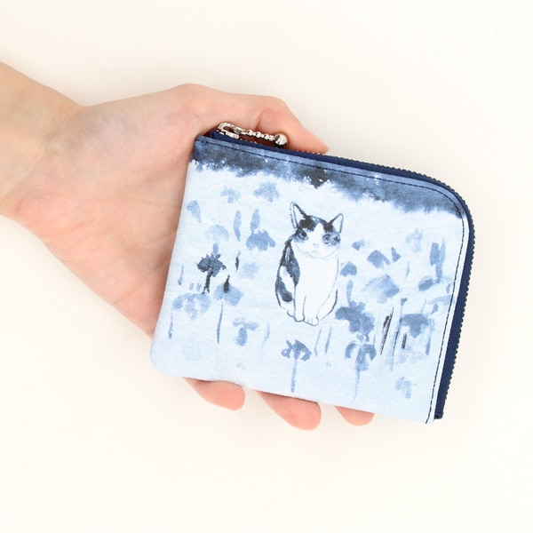 マンハッタナーズ（Manhattaner’s）/【和マンハッタナーズ】藍　L字ファスナー財布