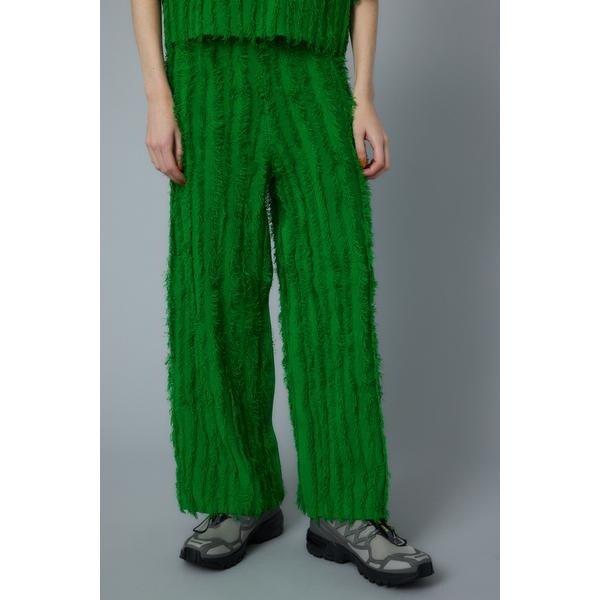 ヘリンドットサイ（HeRIN．CYE）/Fringe wide knit pants