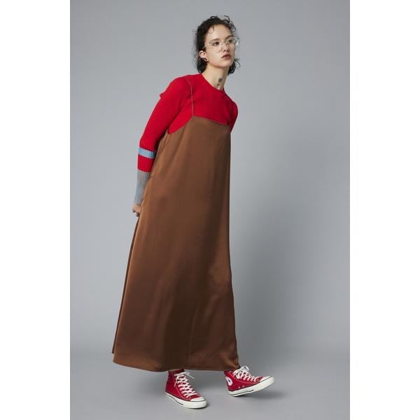 ヘリンドットサイ（HeRIN．CYE）/Back open satin dress