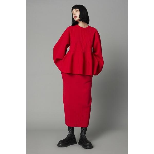 ヘリンドットサイ（HeRIN．CYE）/2way slit knit skirt