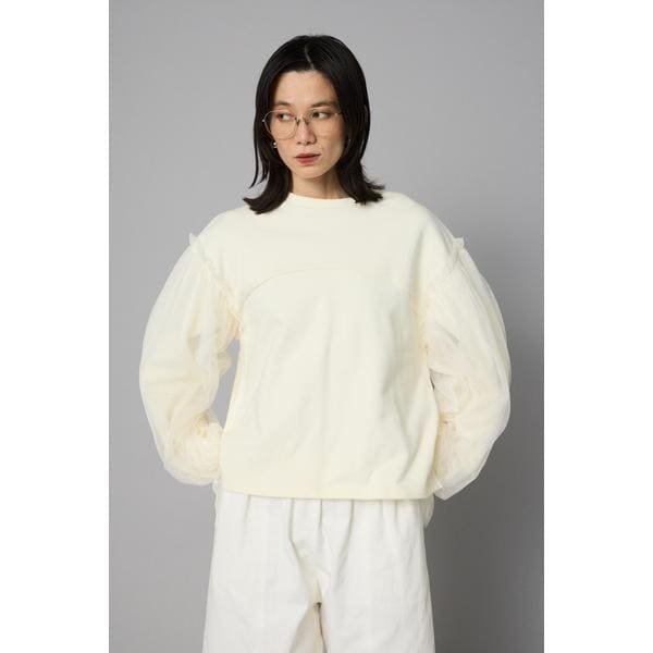 ヘリンドットサイ（HeRIN．CYE）/Tulle layer tops