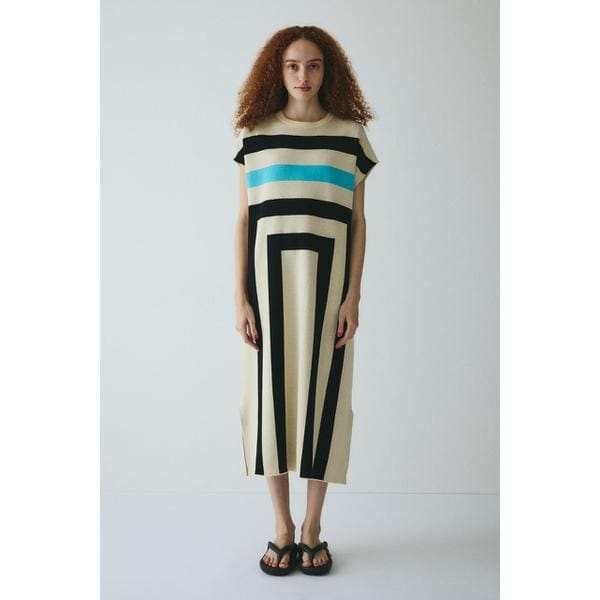 ヘリンドットサイ（HeRIN．CYE）/Square knit  one piece