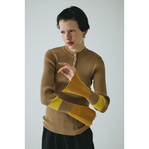 ヘリンドットサイ（HeRIN．CYE）/Henley neck knit tops
