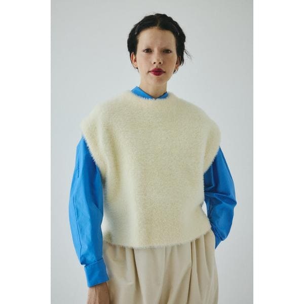 ヘリンドットサイ（HeRIN．CYE）/Shaggy knit vest