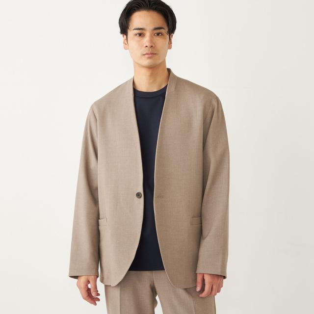 シップス カラーズ（SHIPS Colors）/《一部追加予約》SHIPS Colors:〈手洗い可能〉ノーカラー ジャケット(セットアップ可能)◆