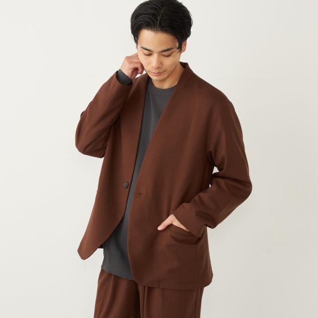 シップス カラーズ（SHIPS Colors）/《一部追加予約》SHIPS Colors:〈手洗い可能〉ノーカラー ジャケット(セットアップ可能)◆