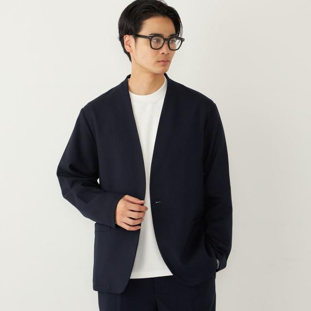 シップス カラーズ（SHIPS Colors）/《一部追加予約》SHIPS Colors:〈手洗い可能〉ノーカラー ジャケット(セットアップ可能)◆