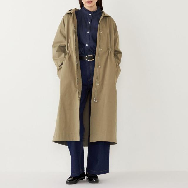 シップス カラーズ（SHIPS Colors）/SHIPS Colors:〈手洗い可能〉テントライン フーデッド コート