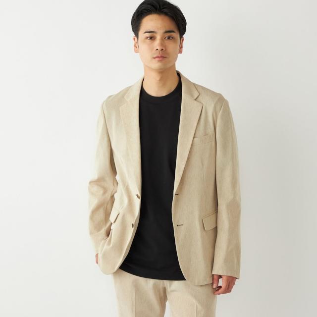 シップス カラーズ（SHIPS Colors）/SHIPS Colors:〈洗濯機可能〉シャリル ジャージー 2B ジャケット ベージュ