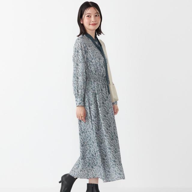 シップス カラーズ（SHIPS Colors）/SHIPS Colors:〈手洗い可能〉MULHOUSE ボウタイ ワンピース◇