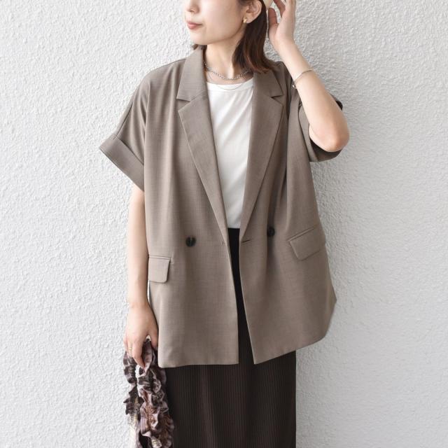 シップス カラーズ（SHIPS Colors）/SHIPS Colors:〈手洗い可能〉クリスピー ショートスリーブ ジャケット