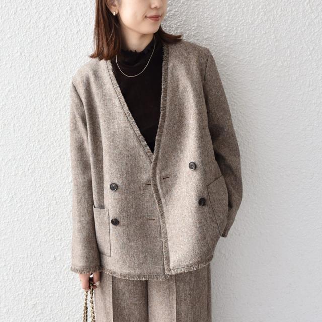 シップス カラーズ（SHIPS Colors）/SHIPS Colors:フリンジ ヘリンボーン ジャケット