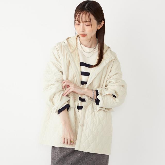 シップス カラーズ（SHIPS Colors）/SHIPS Colors:THINSULATE(TM) 中綿 キルティング フード コート◇