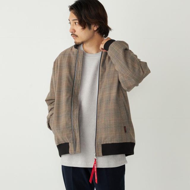 シップス カラーズ（SHIPS Colors）/SHIPS Colors:チェック ボア ボマー ジャケット