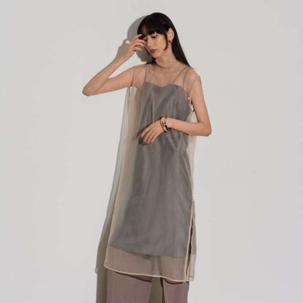 ギャレスト（GALLEST）/オーガンジーリボンワンピース