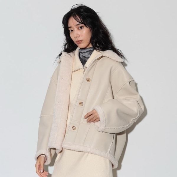 ギャレスト（GALLEST）/【WEB限定】リバーシブルムートン調ブルゾン