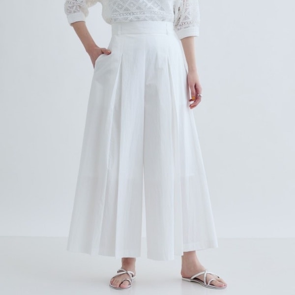 ギャレスト（GALLEST）/【セットアップ可能】ペーパーライクタックフレアパンツ