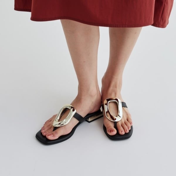 ギャレスト（GALLEST）/【GIOSEPPO】ブラックレザーサンダル