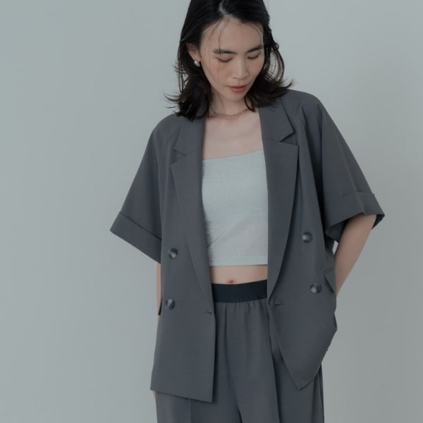 ギャレスト（GALLEST）/【セットアップ対応】イージーダブルブレスト半袖ジャケット