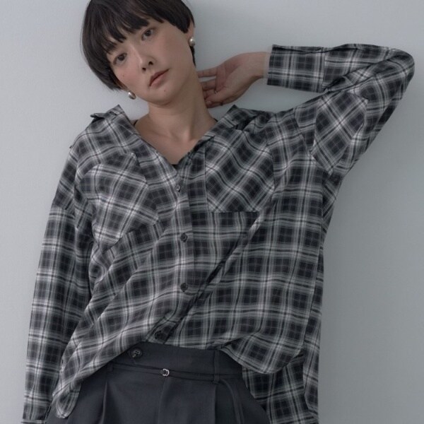 ギャレスト（GALLEST）/オンブレチェックシャツ