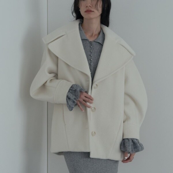 ギャレスト（GALLEST）/ビッグカラーダブルフェイスコート