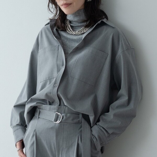 ギャレスト（GALLEST）/Timeless｜ウーステッドライクフォルムシャツ【セットアップ対応】