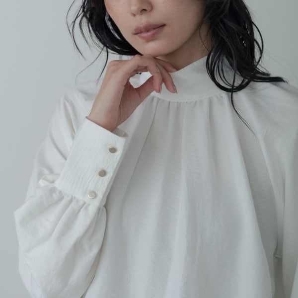 ギャレスト（GALLEST）/ヴィンテージワッシャーハイネックブラウス