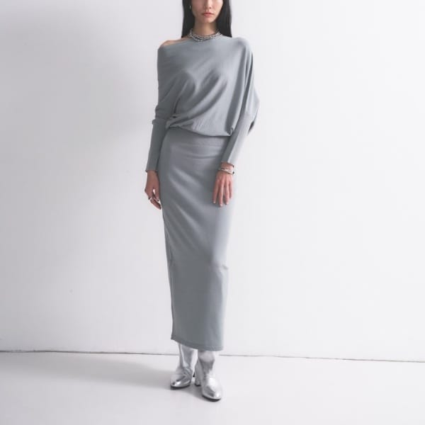 ギャレスト（GALLEST）/ドレープオフショルニットワンピース