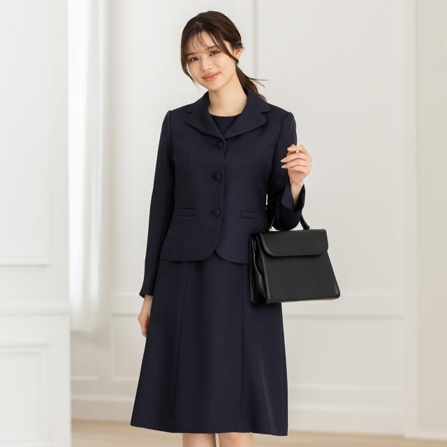 アッドルージュ（Addrouge）/【洗える / 抗菌消臭】 お受験スーツ ワンピース テーラード 濃紺 ひざ下丈 高品質