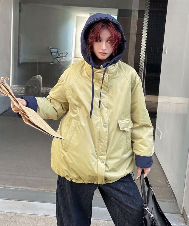 アイモハ（aimoha）/配色レイヤードダウンジャケット