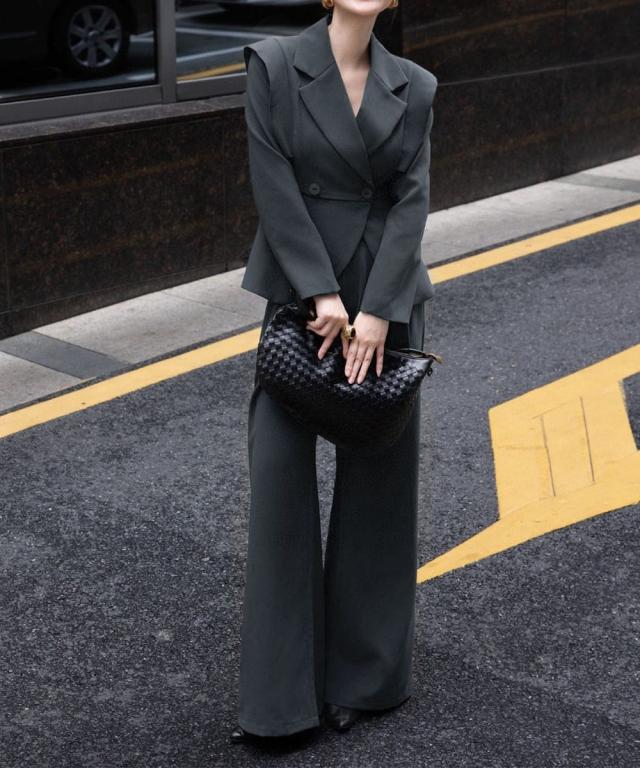 アイモハ（aimoha）/aimoha　ダブルテーラードジャケット＋ワイドパンツセットアップ