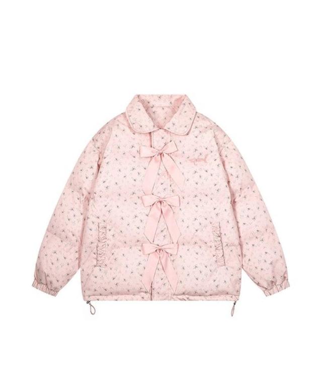 フック（HOOK）/【HOOK】for　girls リボン付き中綿ジャケット
