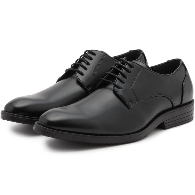 【NEW】コナカ（konaka）/【Unpressure】プレーントゥ ビジネスシューズ ブラック セメント製法