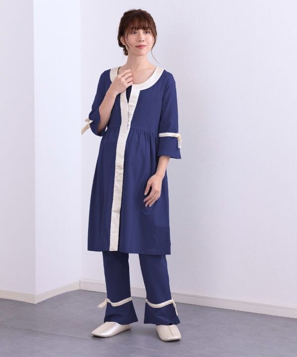 スウィートマミー（SWEET MOMMY）/マタニティ サテンパイピングパジャマ