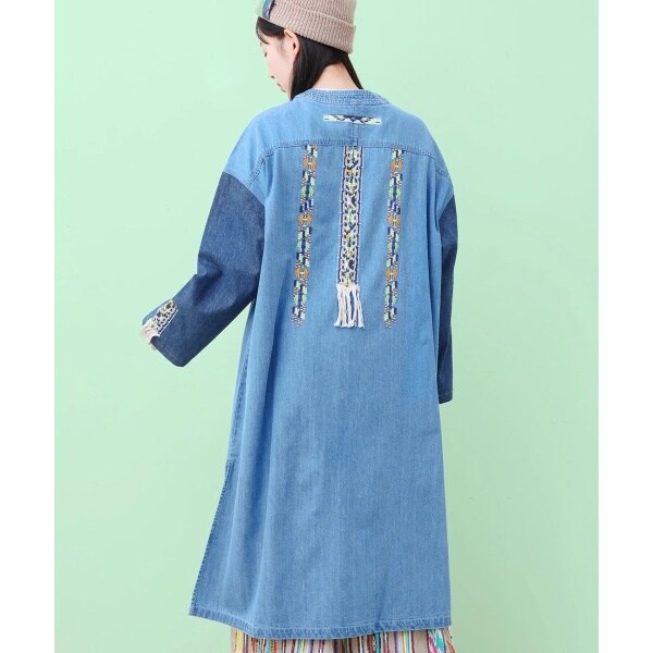 チチカカ（titicaca）/Rico メヒコデニム刺繍ロングジャケット