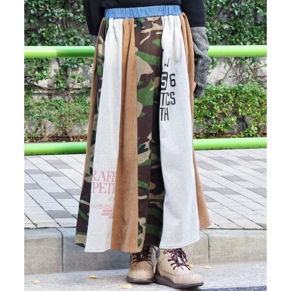 チチカカ（titicaca）/リメイク風ギャザーパッチスカート