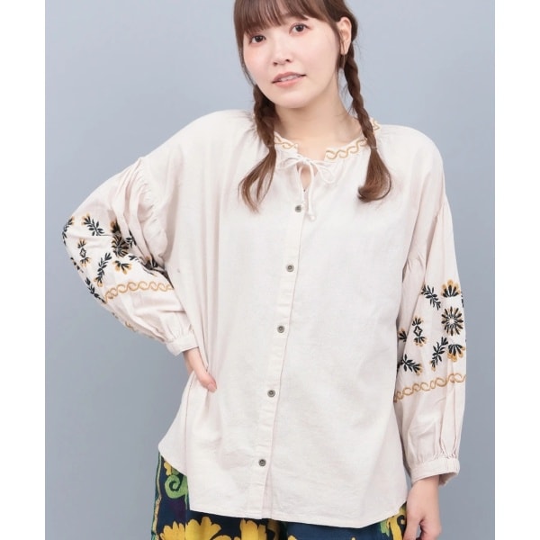 チチカカ（titicaca）/Shanti Shanti クリンプブラウス【WEB限定】