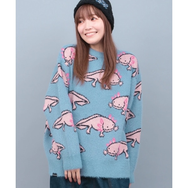 チチカカ（titicaca）/go slow caravan ウーパールーパー ジャカードニットセーター