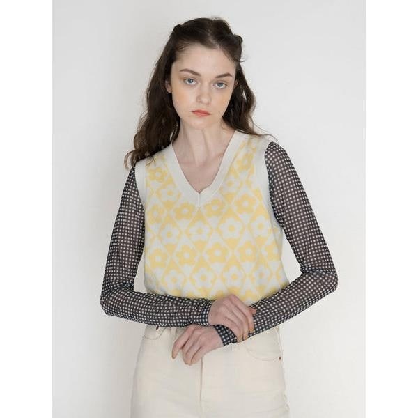 リーバイス（Levi’s）/ニットベスト DIAMOND EMBROIDERY FLAKE