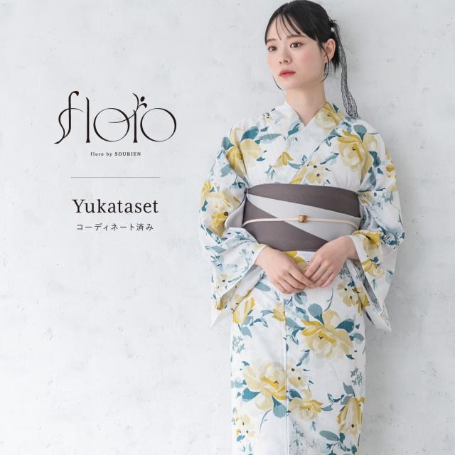 ソウビエン（SOUBIEN）/浴衣2点セット レディース （浴衣＋帯）