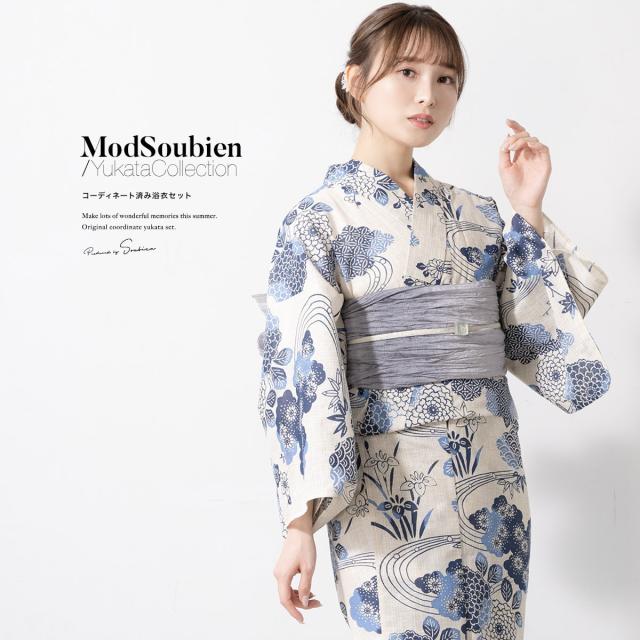 ソウビエン（SOUBIEN）/浴衣2点セット レディース （浴衣＋帯）の通販