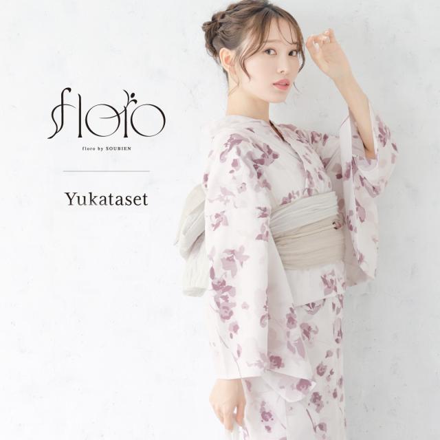 ソウビエン（SOUBIEN）/浴衣2点セット レディース （浴衣＋帯）