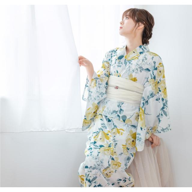 ソウビエン（SOUBIEN）/浴衣3点セット レディース  2way（上着＋スカート＋帯）