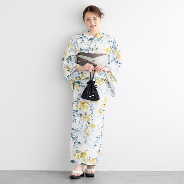 ソウビエン（SOUBIEN）/浴衣3点セット レディース（上着＋巻スカート＋帯）